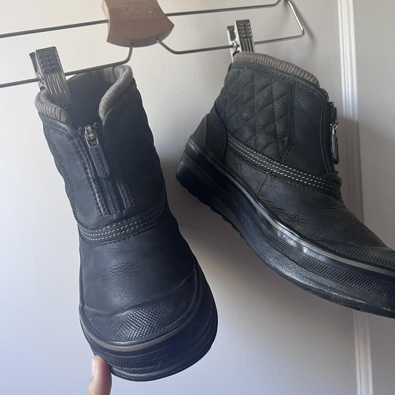 Funky zip up boots, front zip boots. Comfy. Kinda... - Depop