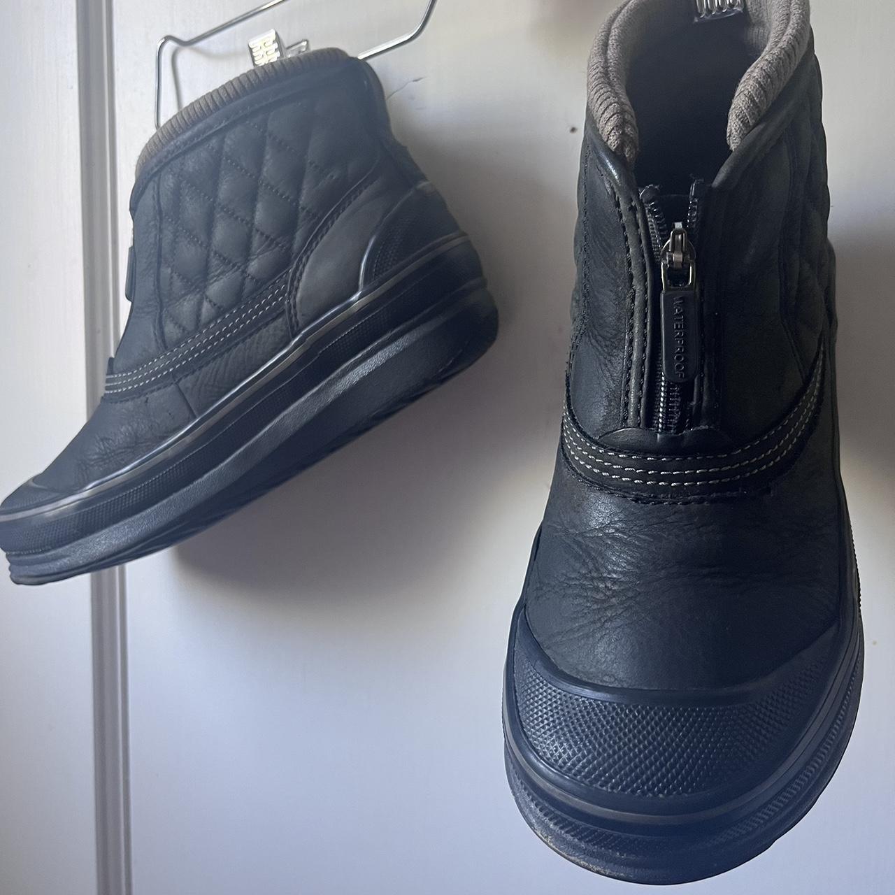 Funky zip up boots, front zip boots. Comfy. Kinda... - Depop