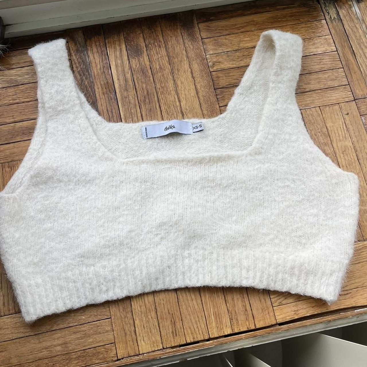 Skims Women's White and Cream Vest | Depop