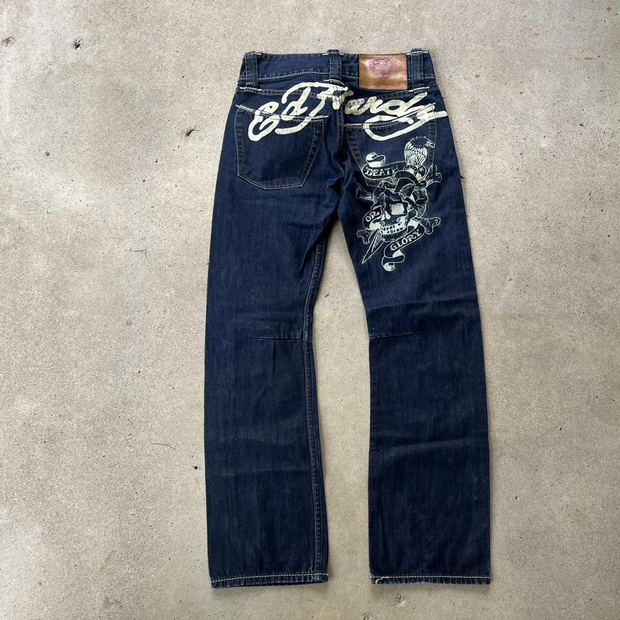 Vintage Ed Hardy Jeans. (30x32) Super cool look and... - Depop