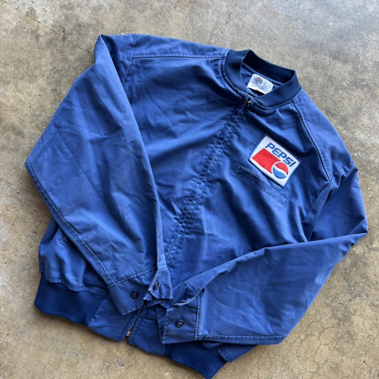 Vintage 70s Pepsi Cropped work Jacket. Really nice... | Depop