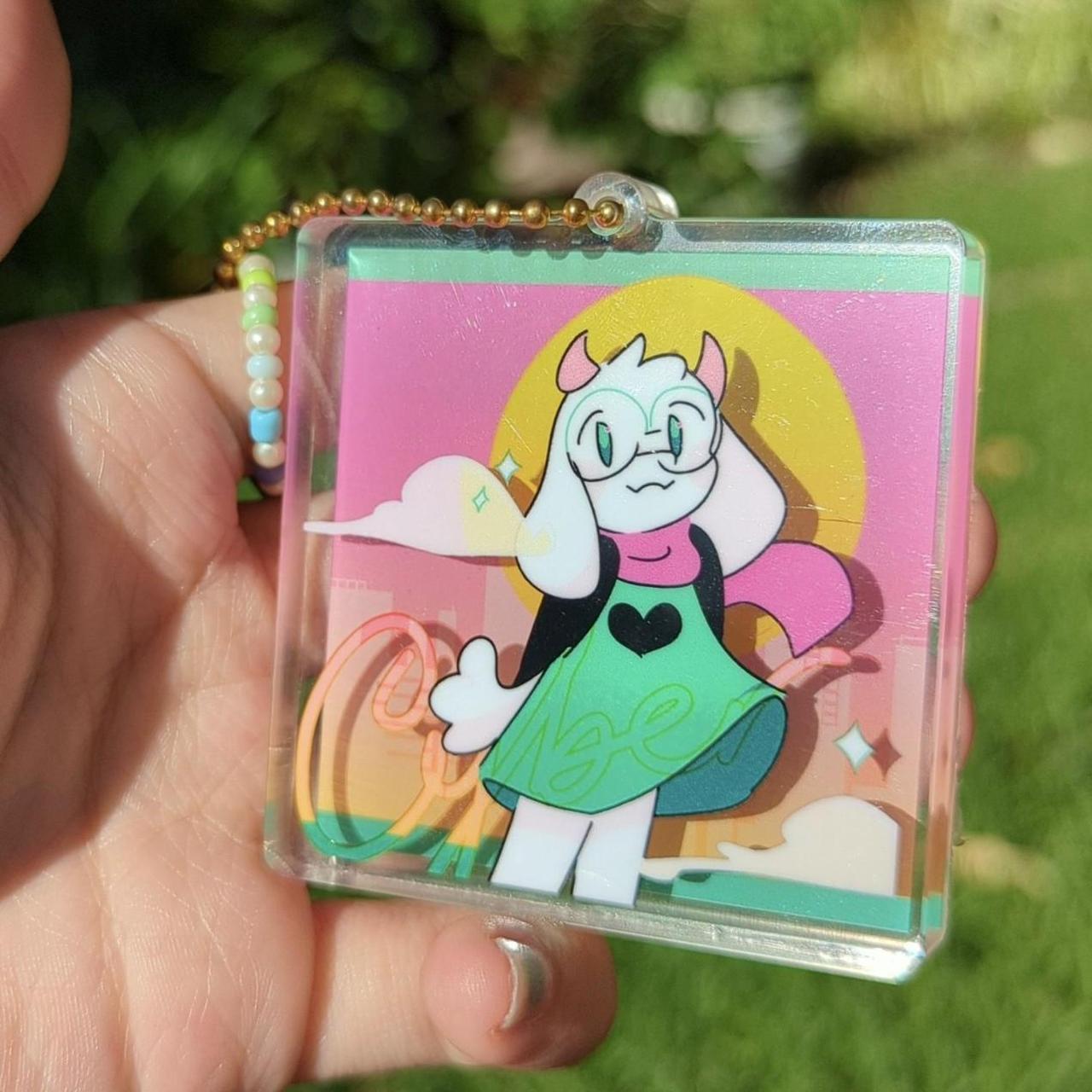 Ralsei Cyber Deltarune - 3D Thick Acrylic Keychain... | Depop