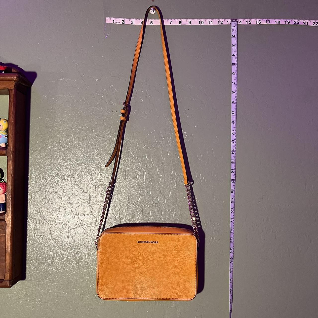 Michael kors mustard yellow rectangular cross body... - Depop