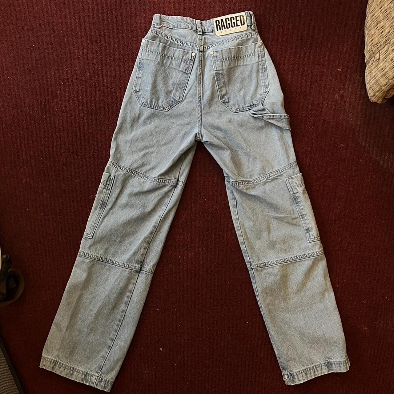 RAGGED light-wash cargo jeans! Amazing quality,... - Depop
