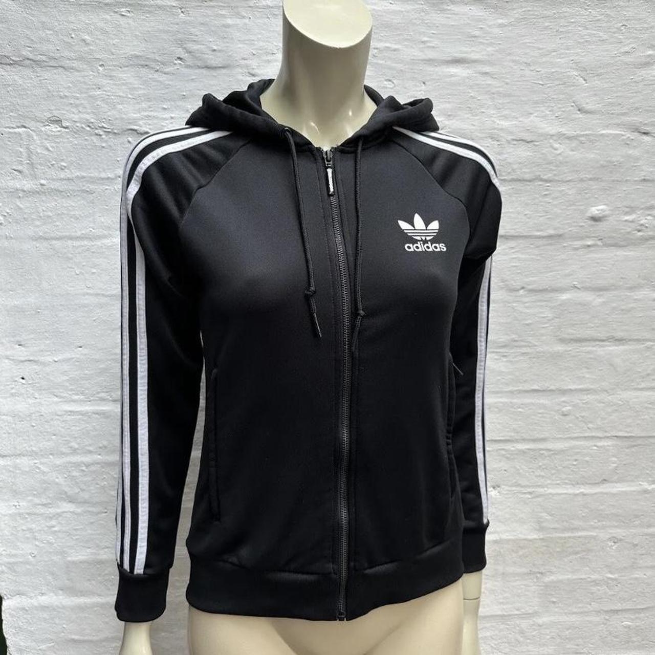 Adidas Women's Black and White Jacket | Depop