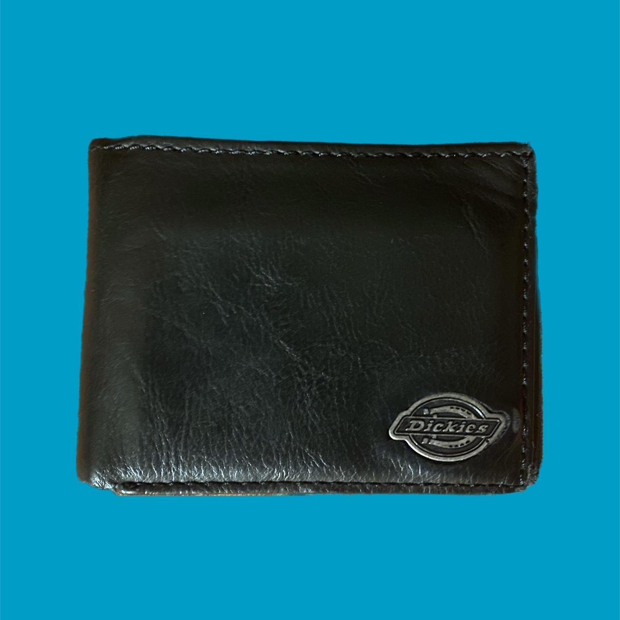 Dickies Black Leather Bi-Fold Wallet 💰fair... - Depop