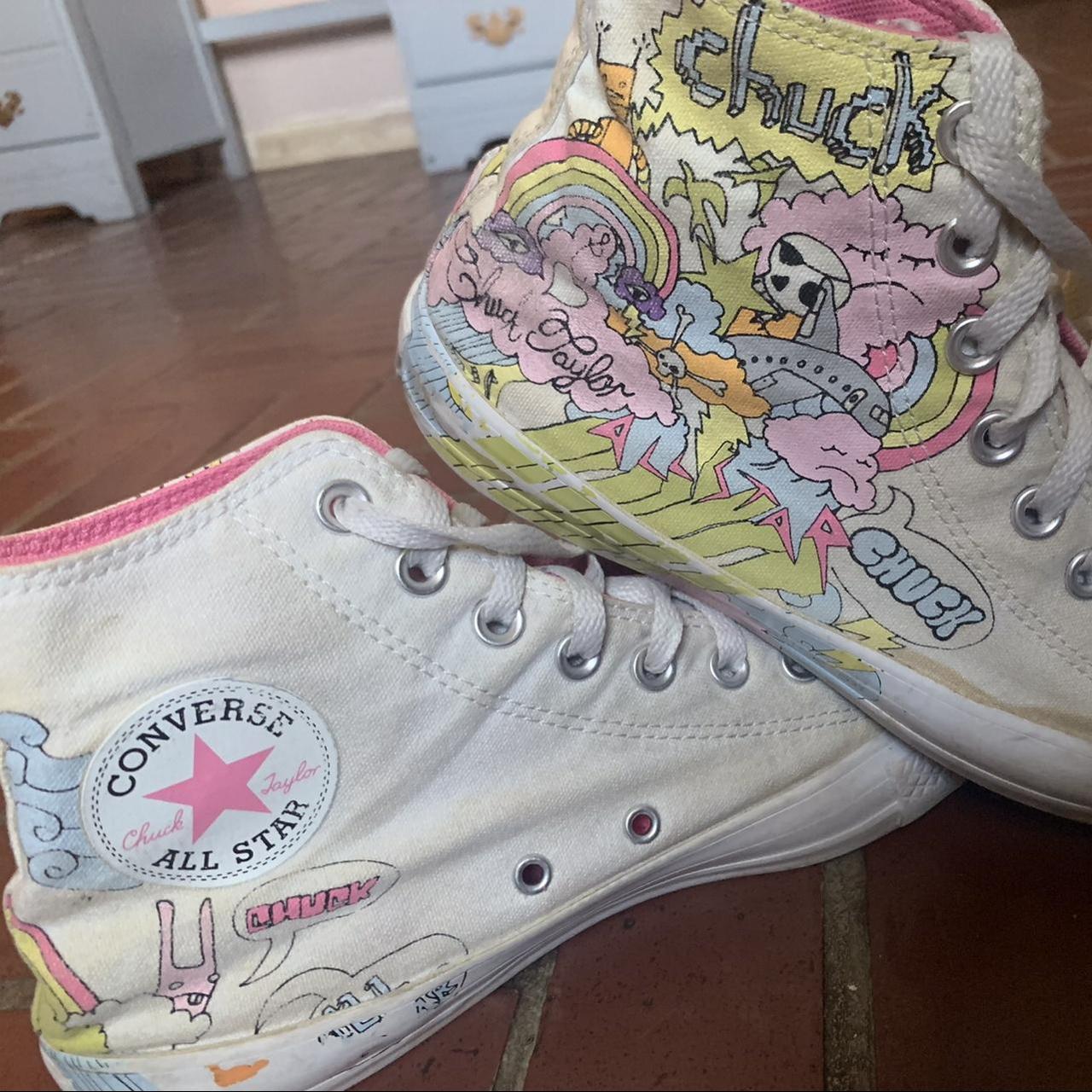 converse notebook print - size 9 women’s - Depop