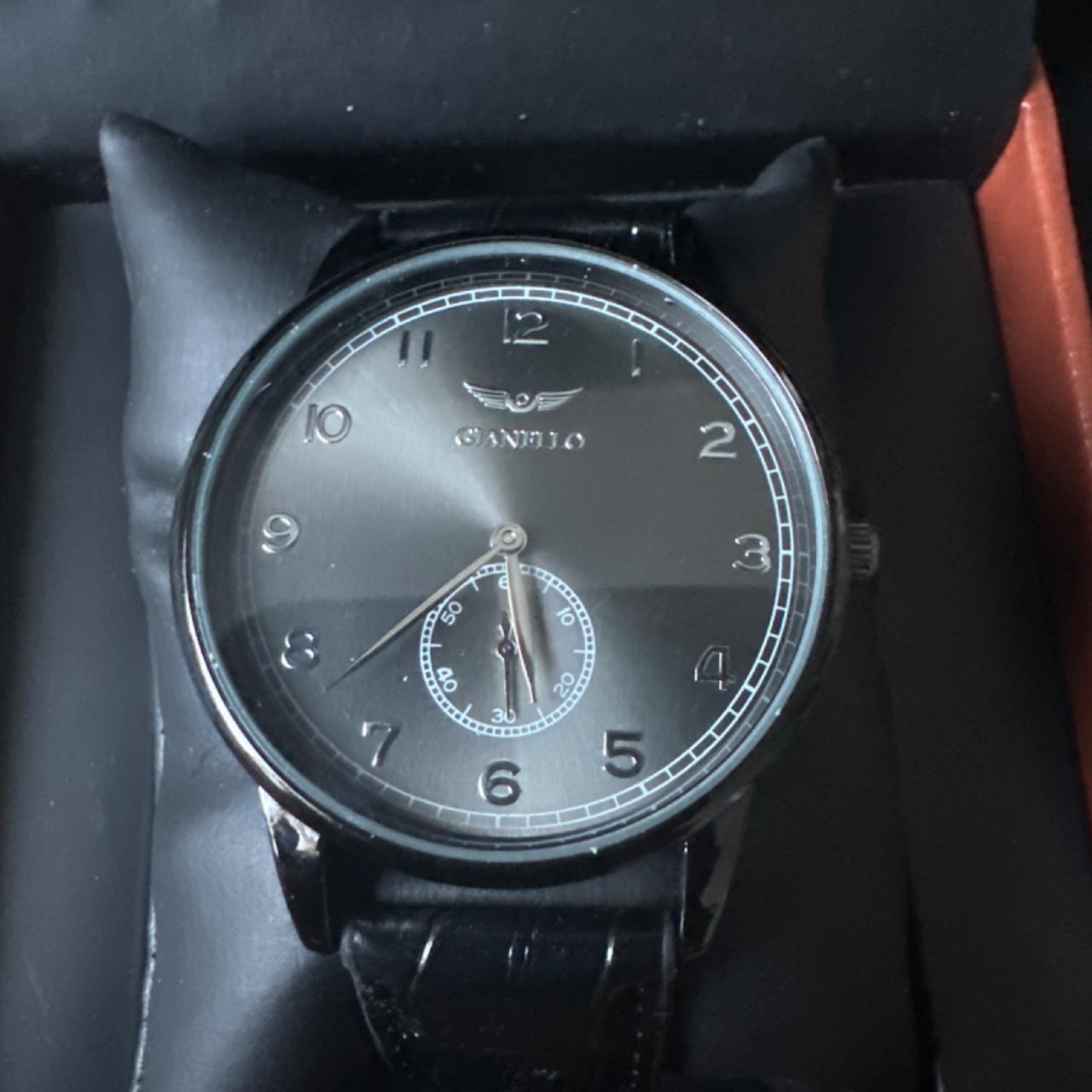Gianello watch , black strap with black metal... - Depop