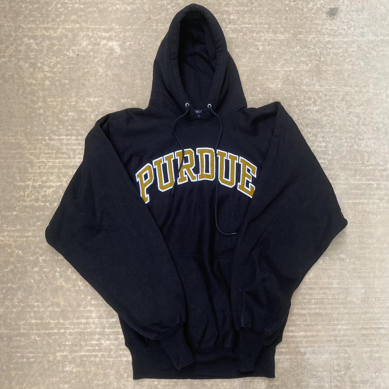 Vintage 90s Purdue College Heavyweight Hoodie ♻️Size... - Depop