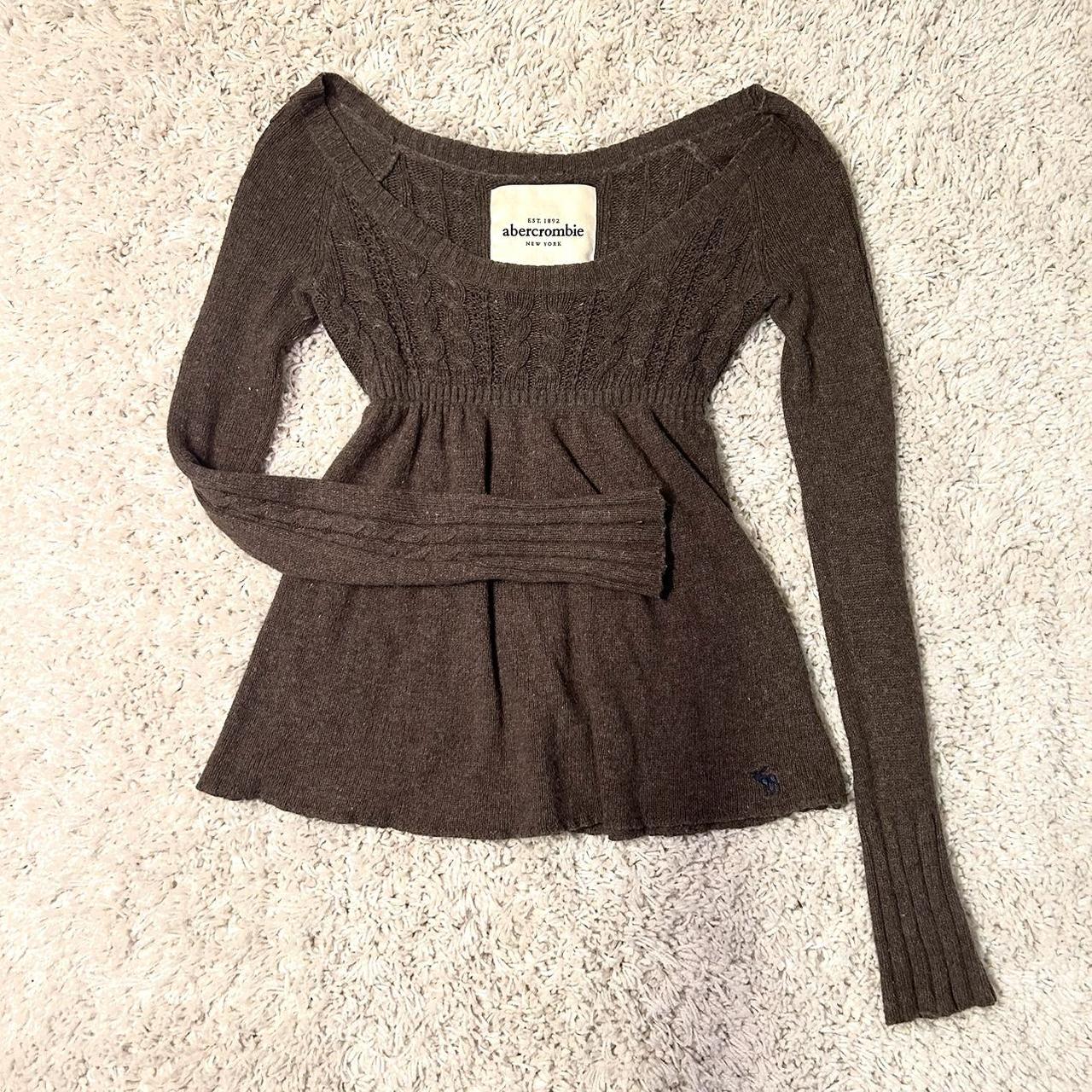 VINTAGE babydoll ABERCROMBIE brown long sleeve 🪐... - Depop