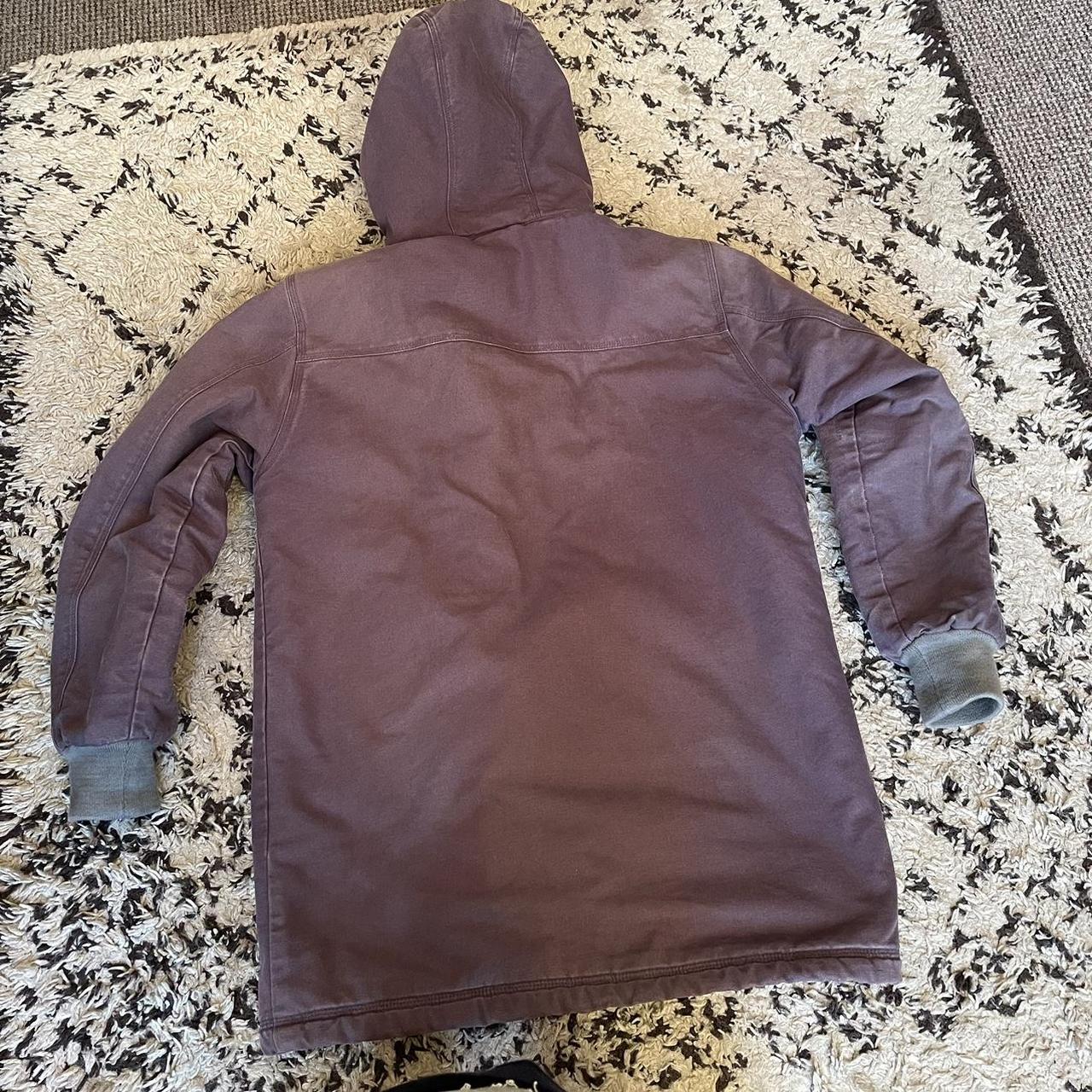 CARHARTT WORK JACKET / PARKA Dark purple/grey with... - Depop