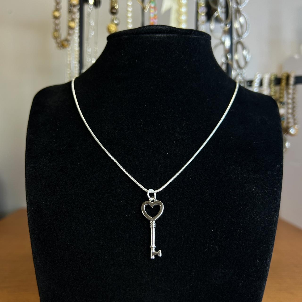 🎀 Sterling Silver Lock Key Necklace 🎀 🍓 Will Not... - Depop