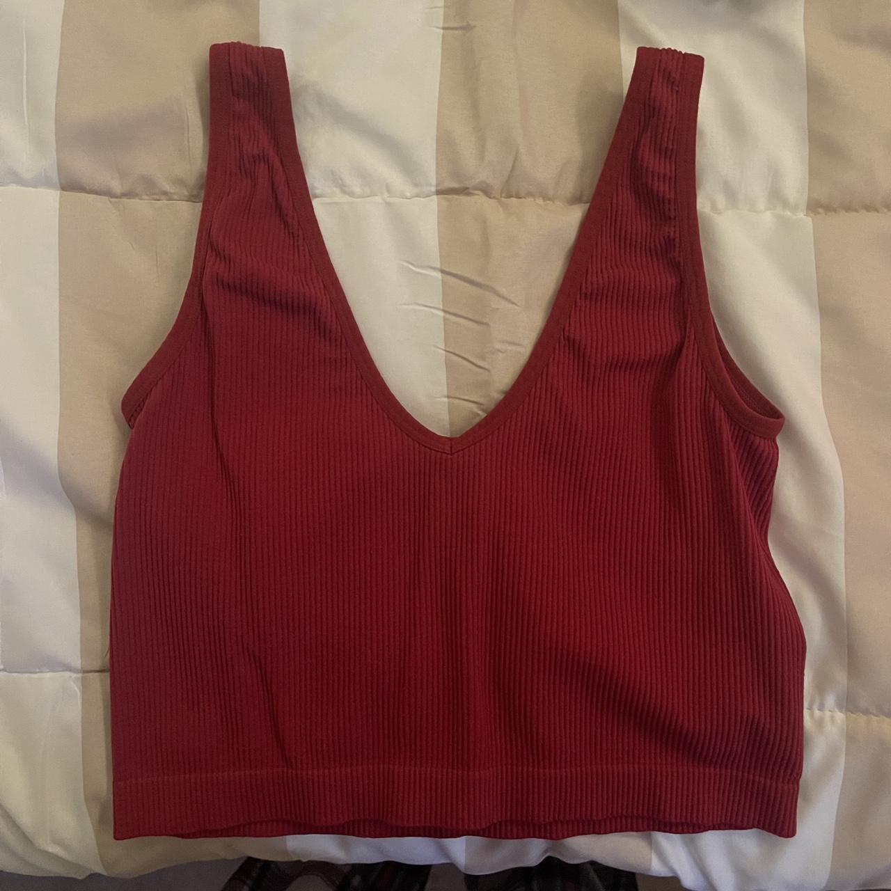 Target red tank top -colsie brand -labeled L but... - Depop