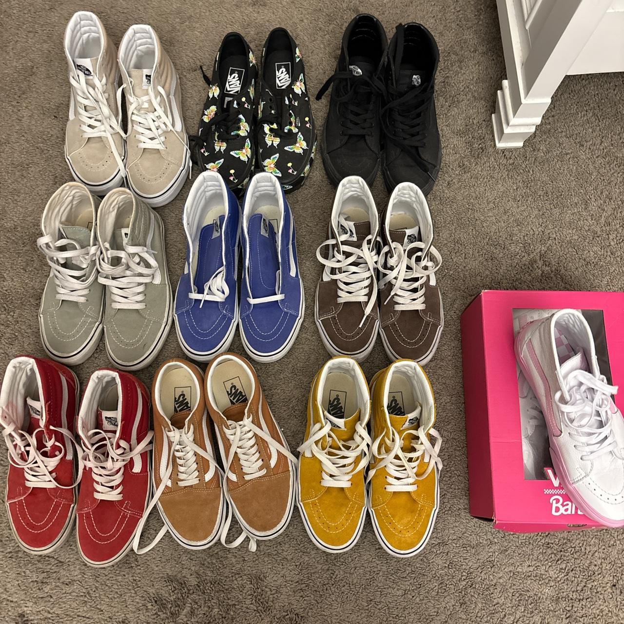 Rust orange and white Vans Old Skool #skater M: size... | Depop