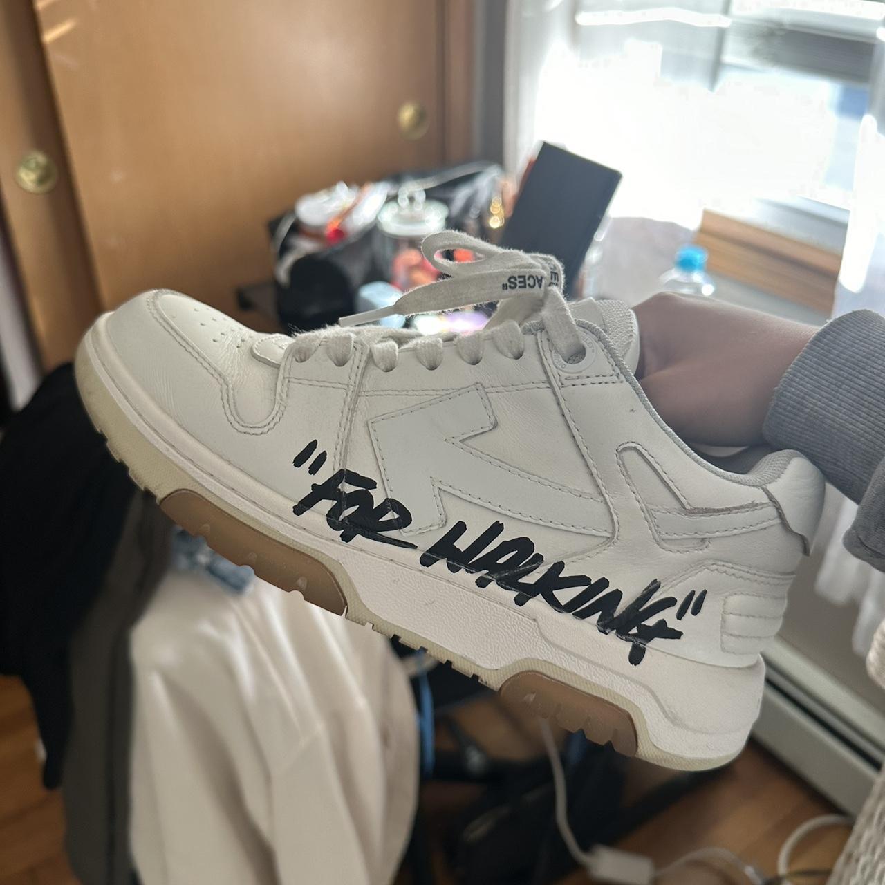 off white “for walking” sneakers. purchased from the... - Depop