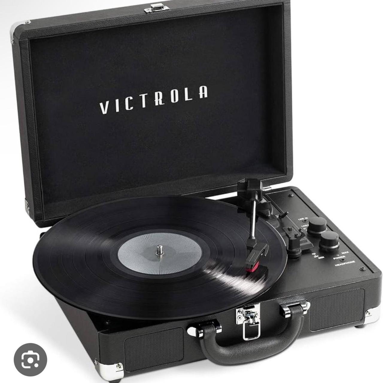 Black Record Player - Depop