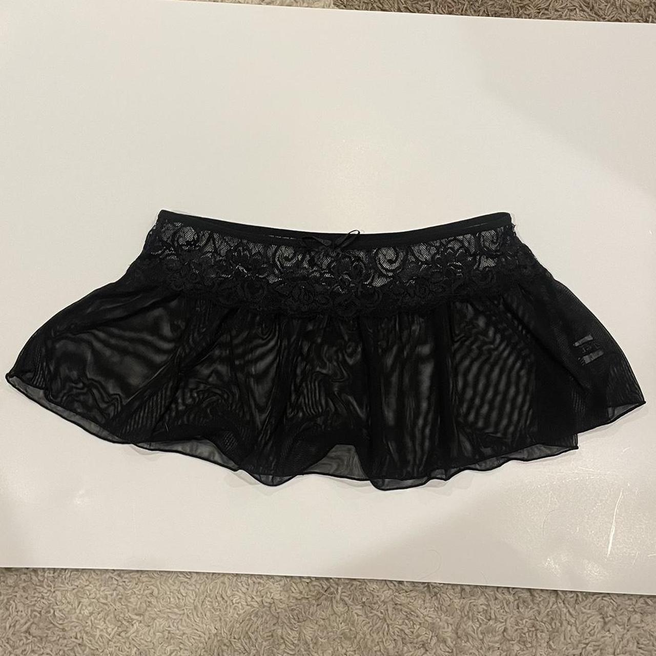 vintage mesh completely see thru micro mini... - Depop