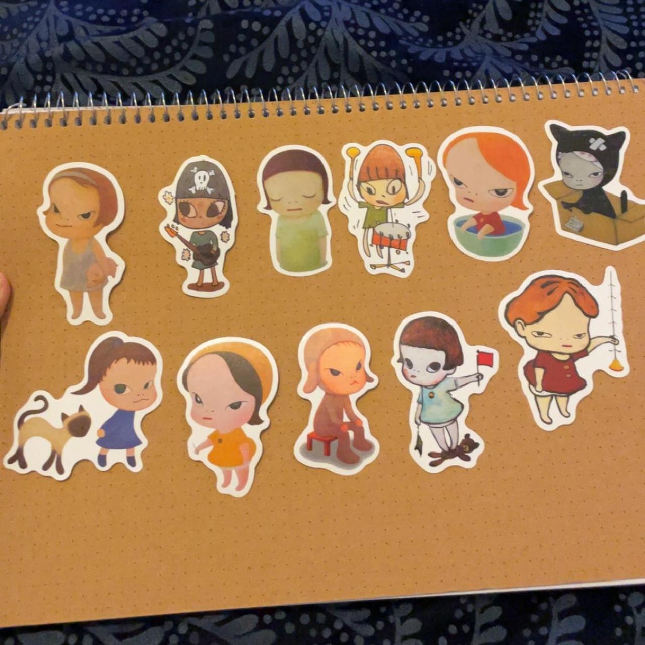 - 20 Yoshitomo Nara Stickers - Depop