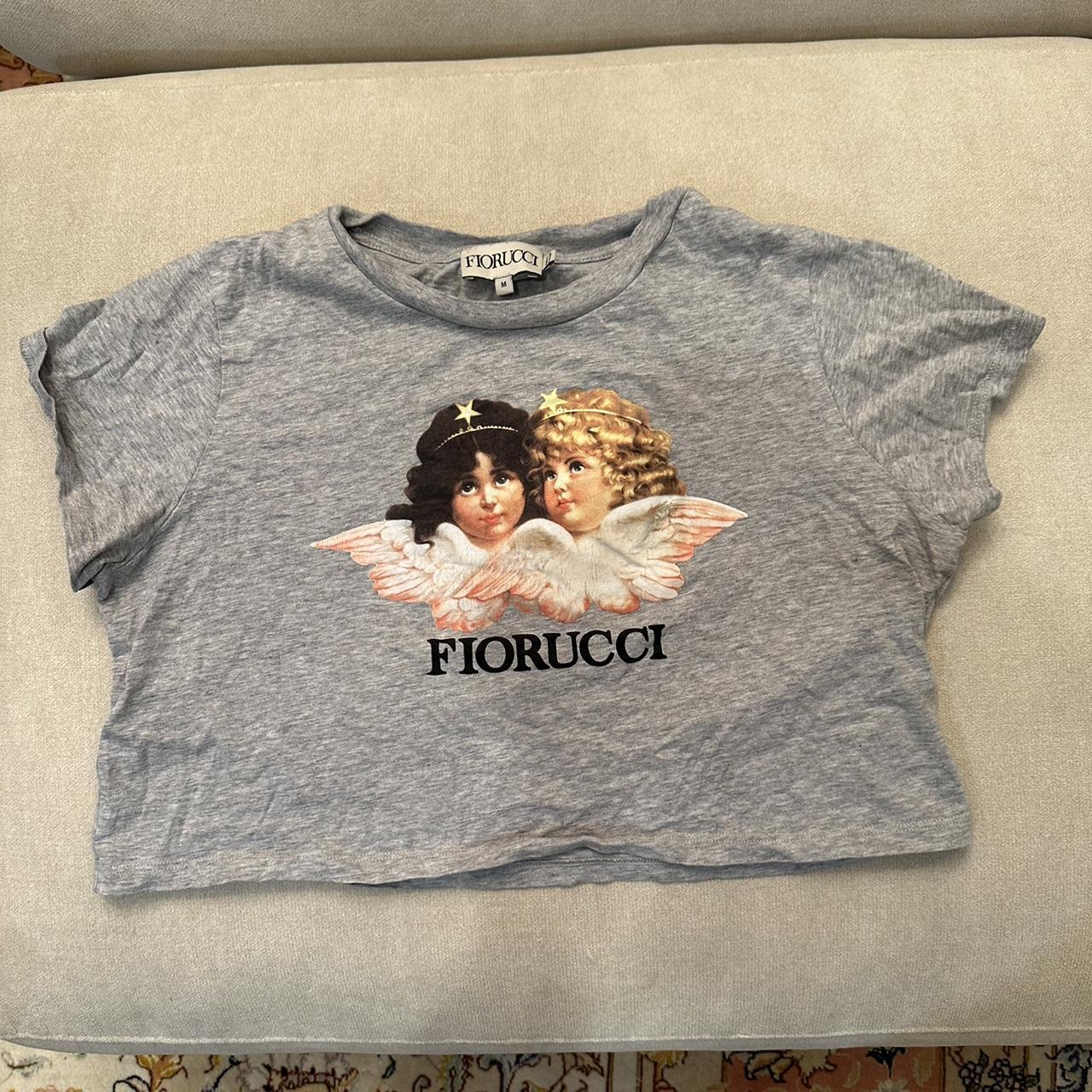 Fiorucci angel cherub crop top, worn a couple times,... - Depop