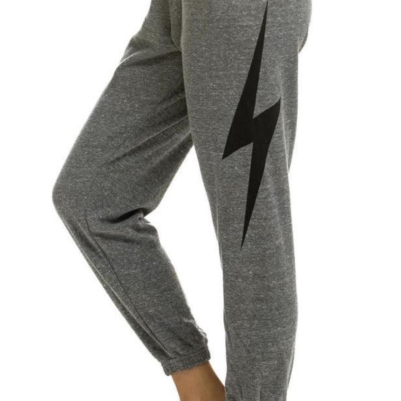 AVIATOR NATION grey bolt sweatpants! Size large but... - Depop