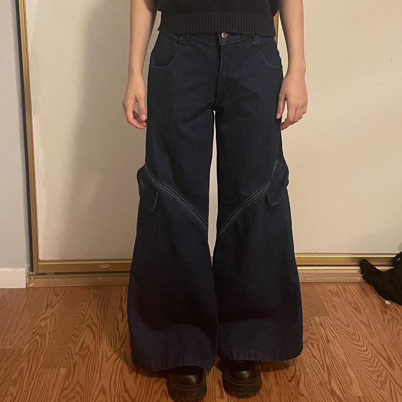 MENACE JEANS Menace vintage rave cargo 90s wide... - Depop