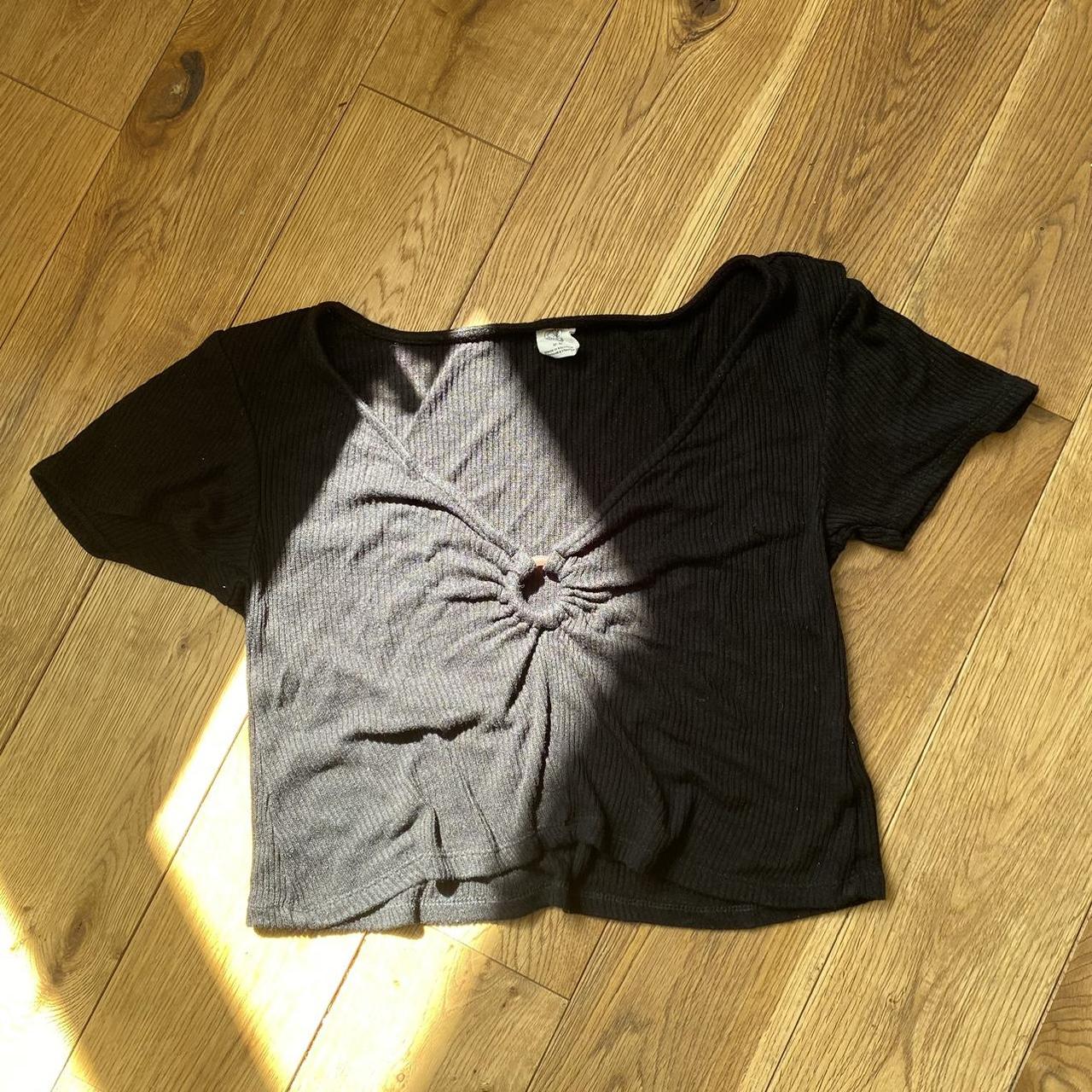 cropped black o-ring top from urban outfitters - Depop