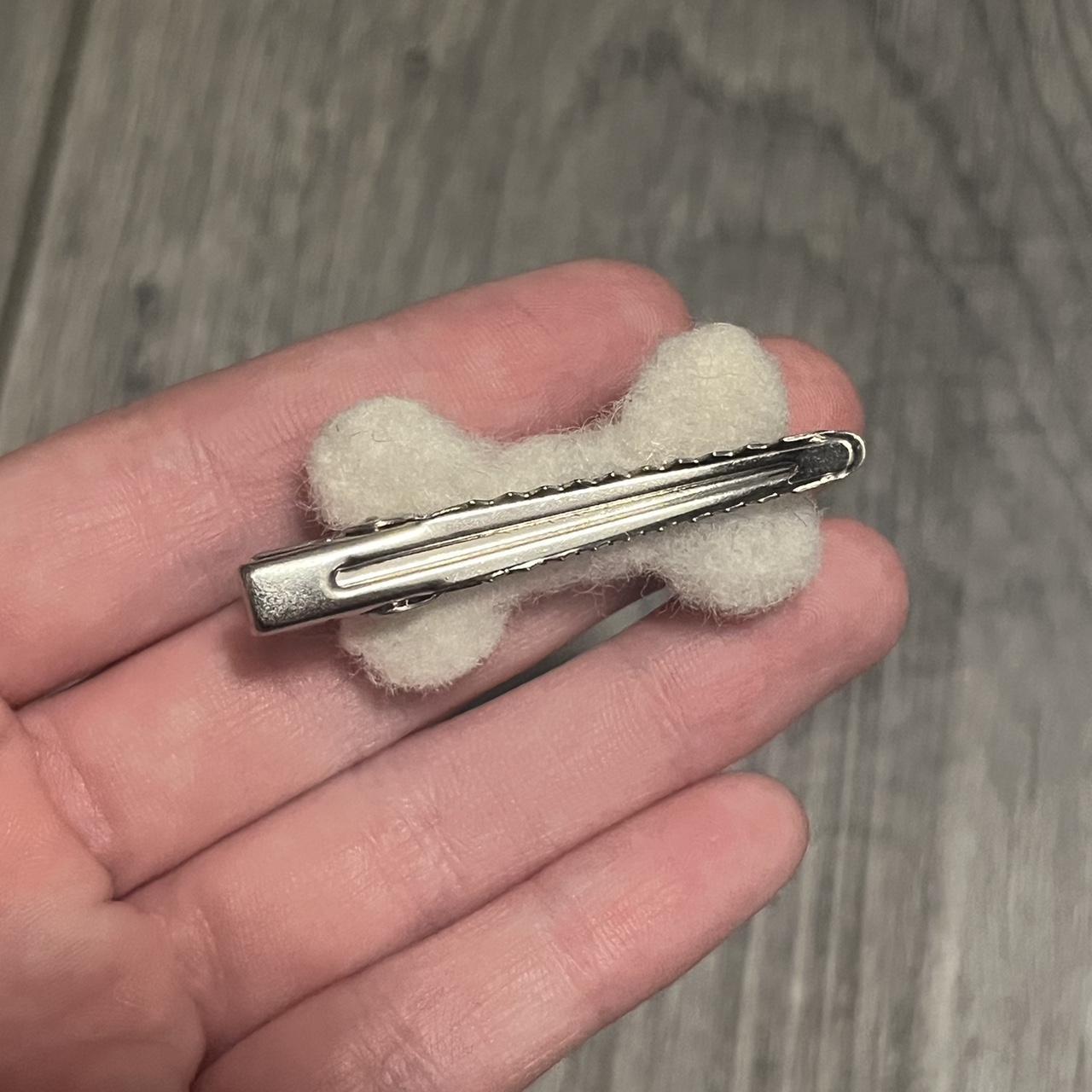 handmade needle felted wool bone hair clip accessory... - Depop