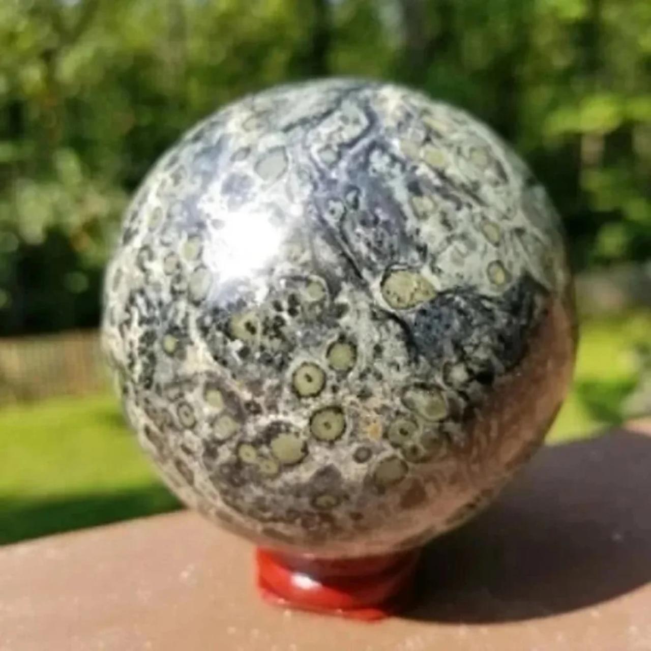 Kambaba Crocodile Jasper Crystal Ball #2 Each... - Depop