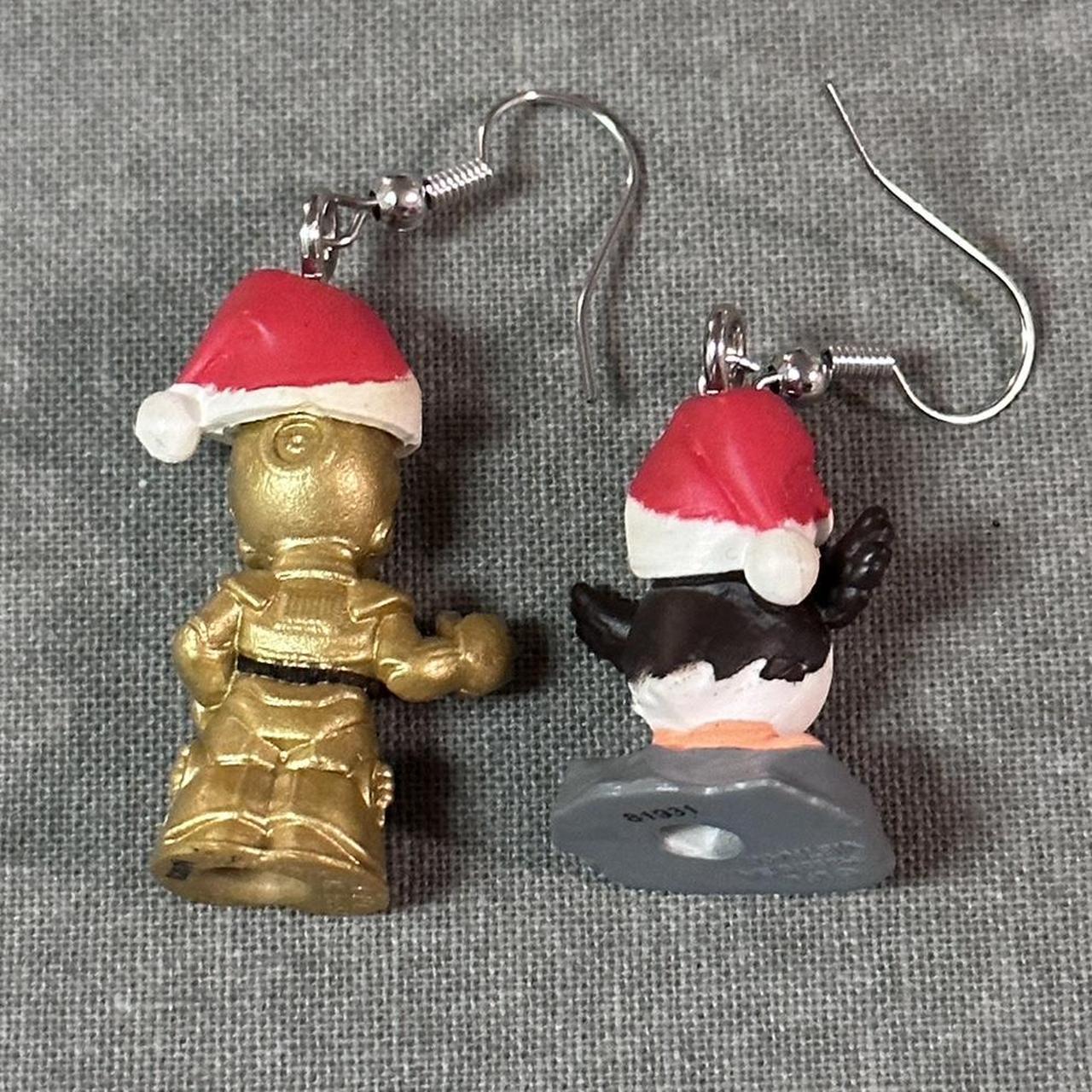 C3PO and Porg with Santa hats on earrings set.... - Depop