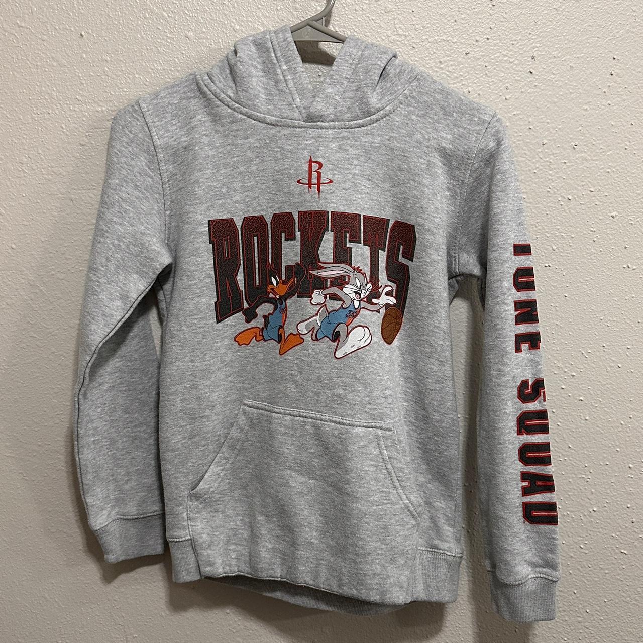 Houston Rockets Space Jam grey hoodie, kids size MD... - Depop