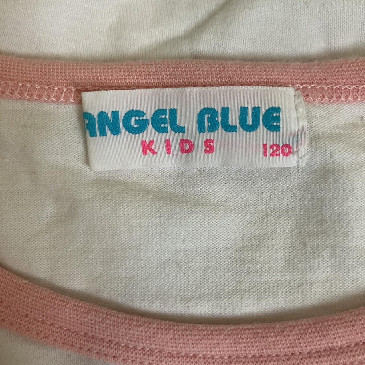 angel blue baby tee great condition kids small,... - Depop