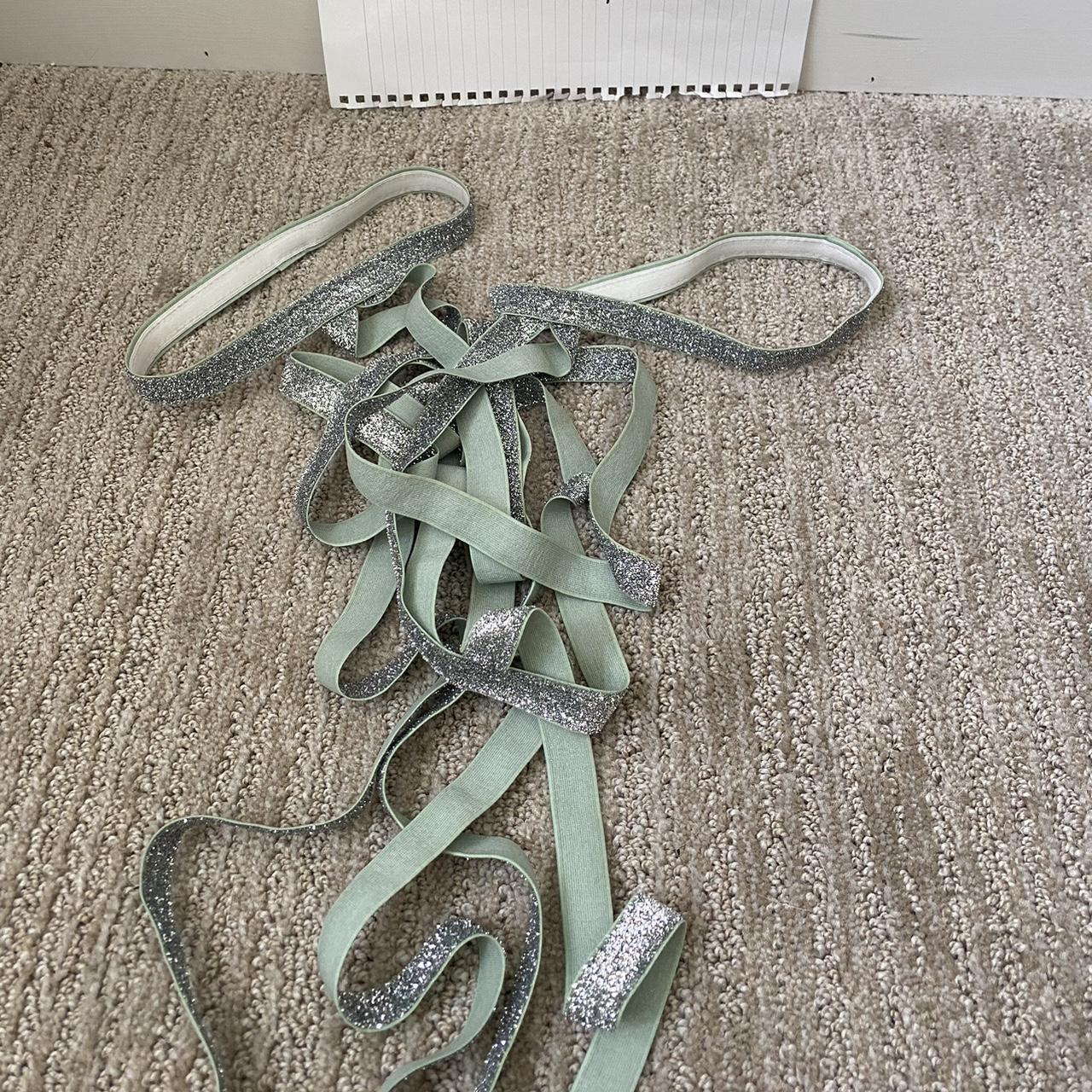 silver sparkly leg wraps — never worn - Depop