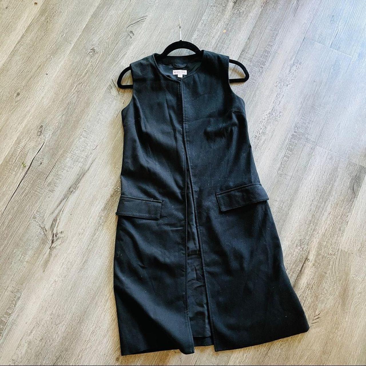Merona Long Black Midi Vest - Size 2 Please see pics... - Depop