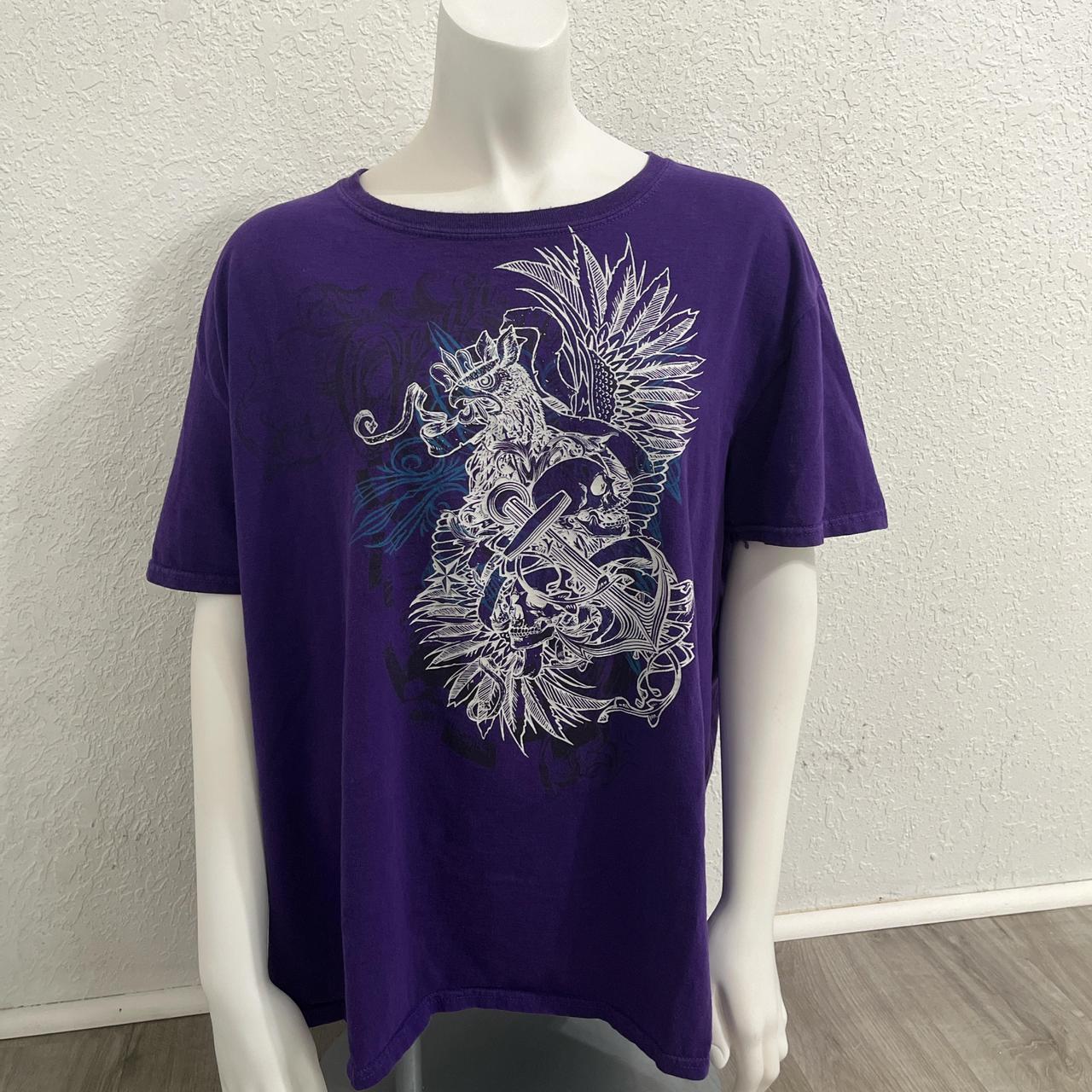 Super cool y2k mall goth tee. Has a really cool... - Depop