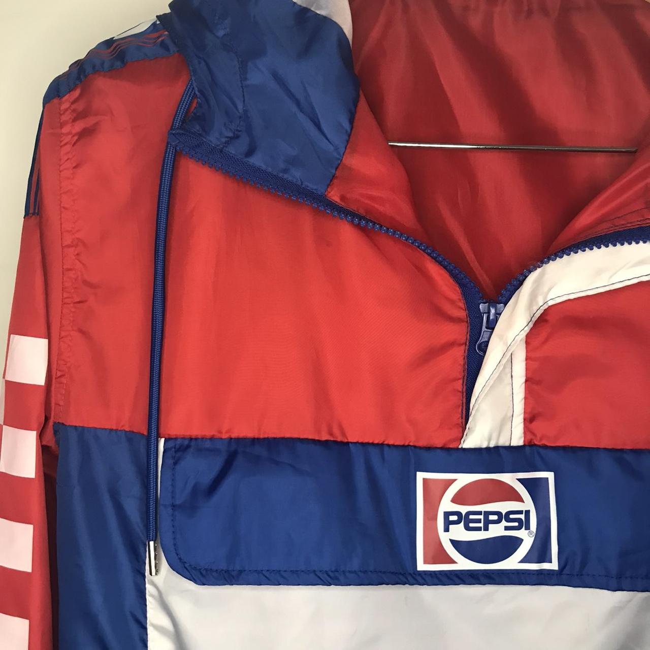 Authentic Pepsi windbreaker pullover retro cropped... - Depop