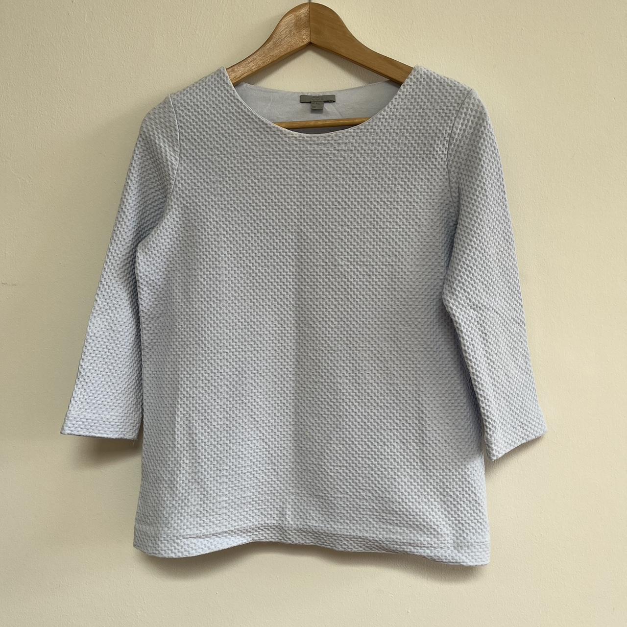Cos blue waffle top xs In great condition Best fit 6-8 - Depop