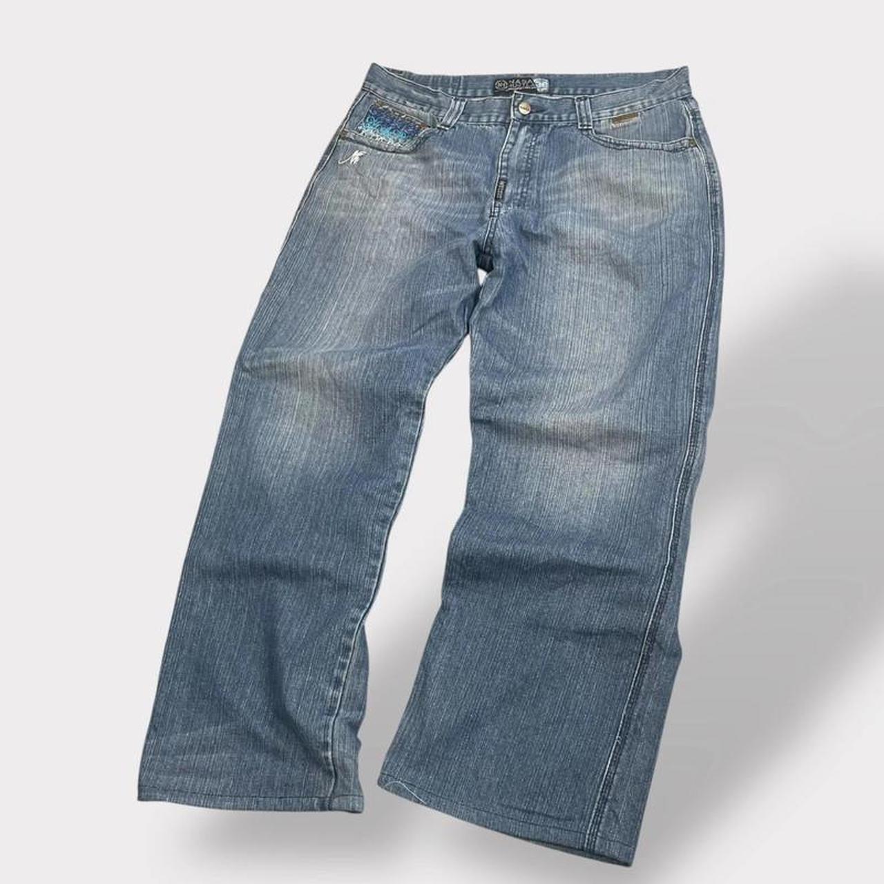 Baggy Grunge Style Denim Jeans NASA Hustla Great... | Depop