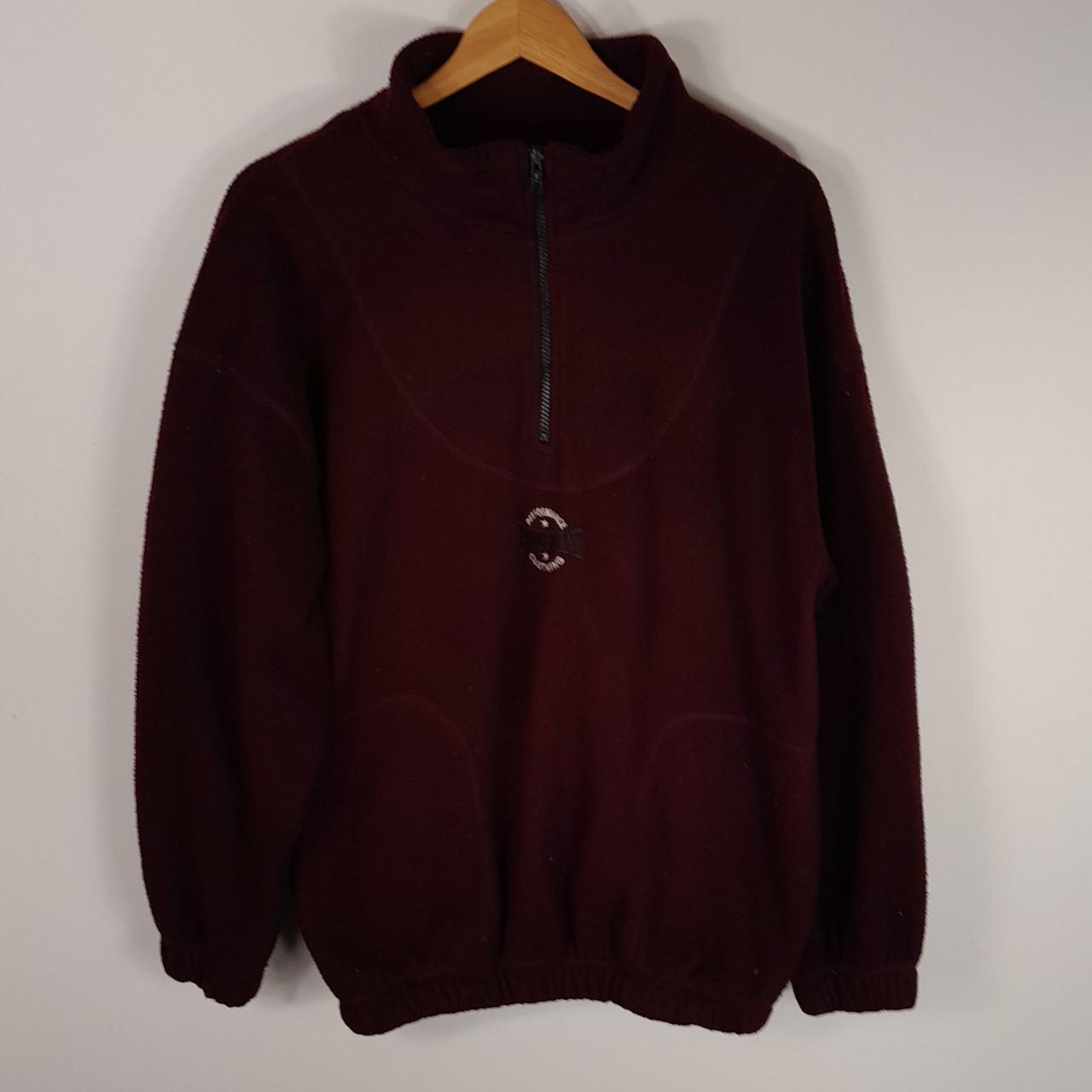 Vintage Target maroon fleece half zip jumper Comfy... - Depop