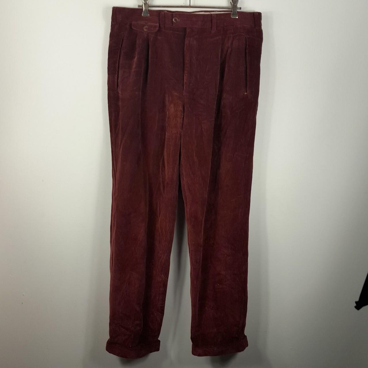 Vintage Fletcher Jones maroon corduroy pants Thick... - Depop