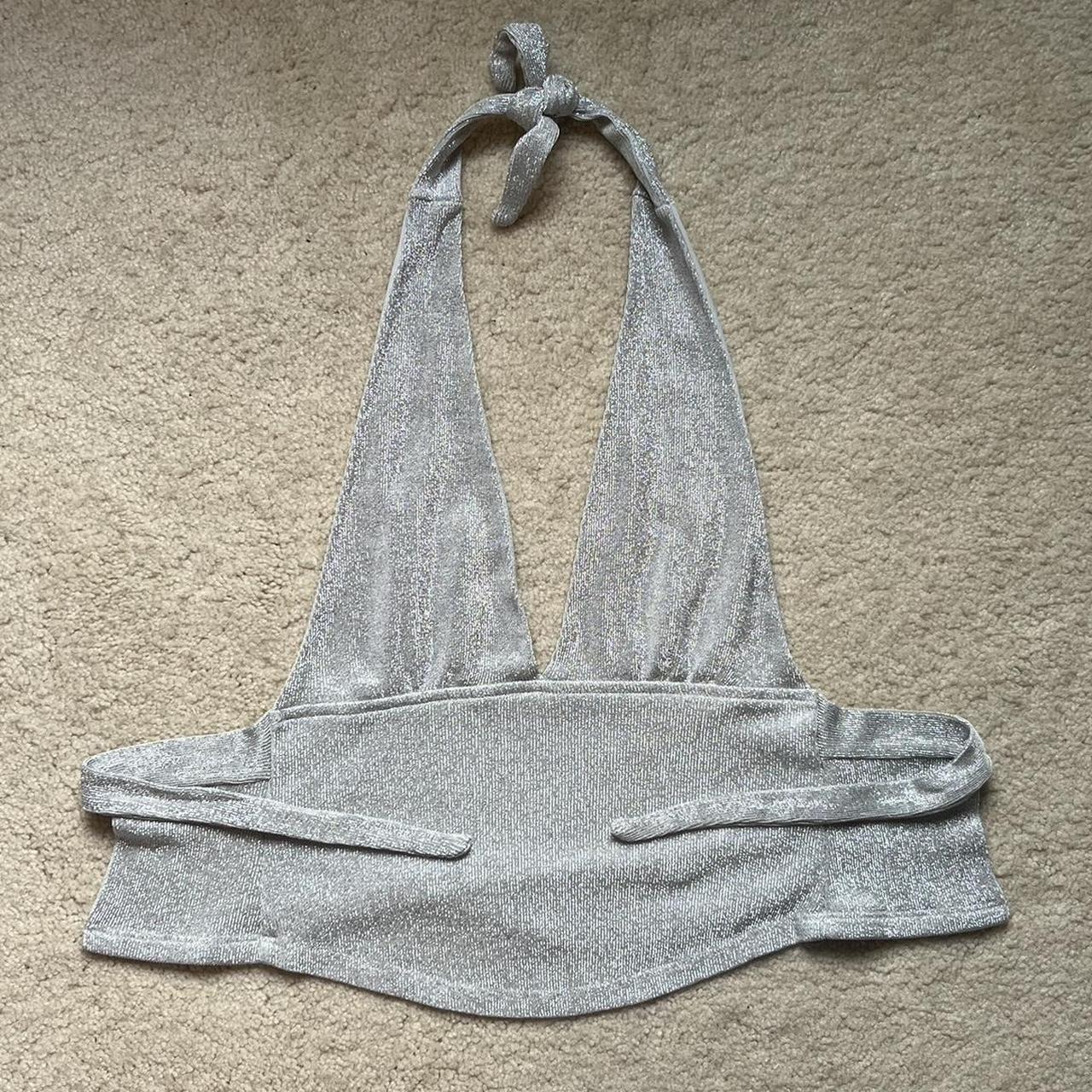 Glitter / sparkle halter top. Worn once for a... - Depop