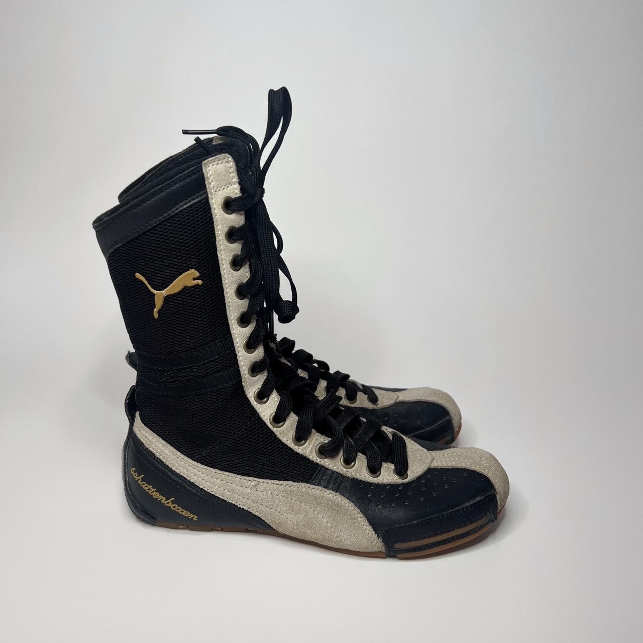 Puma archive black genuine suede and mesh boxing... - Depop