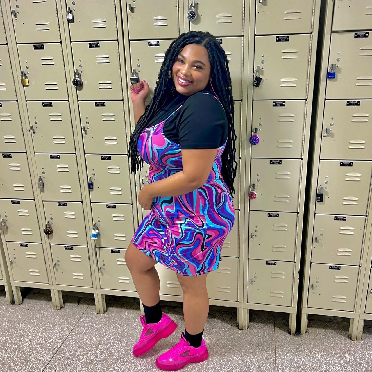 Groovy cami dress ! Only worn ONCE! Size 2X. Shein. - Depop