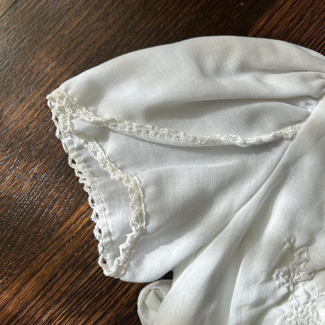 1980s Candi Jones California white puff sleeve gown... | Depop