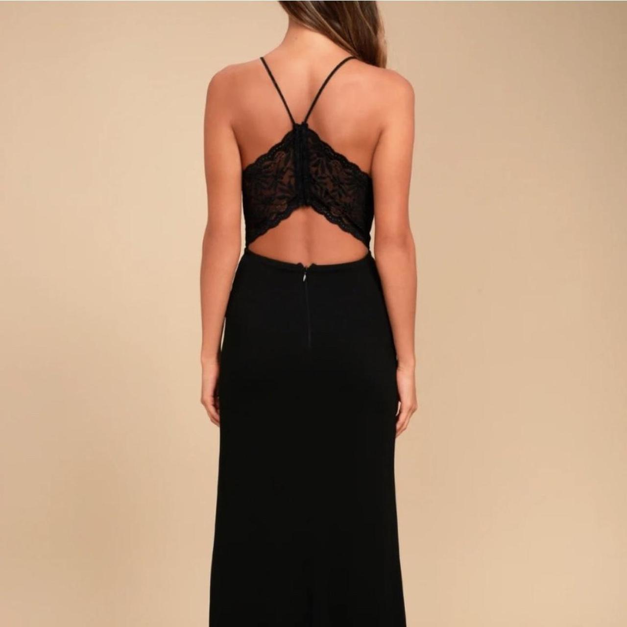 Lulus Black Story of a Starry Night backless maxi... - Depop