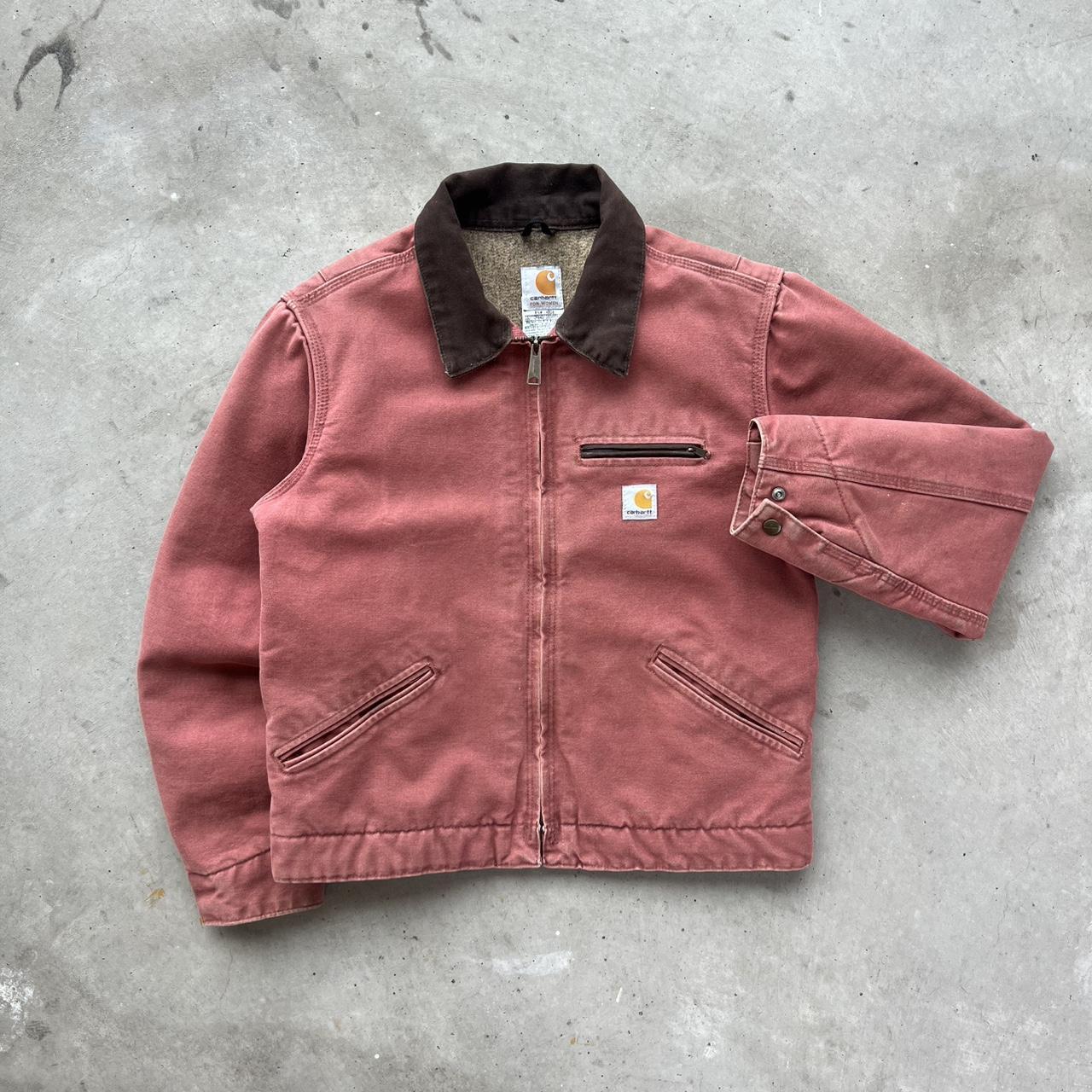 Vintage 00’s Carhartt Detroit WJ097 VRS Salmon Pink... | Depop