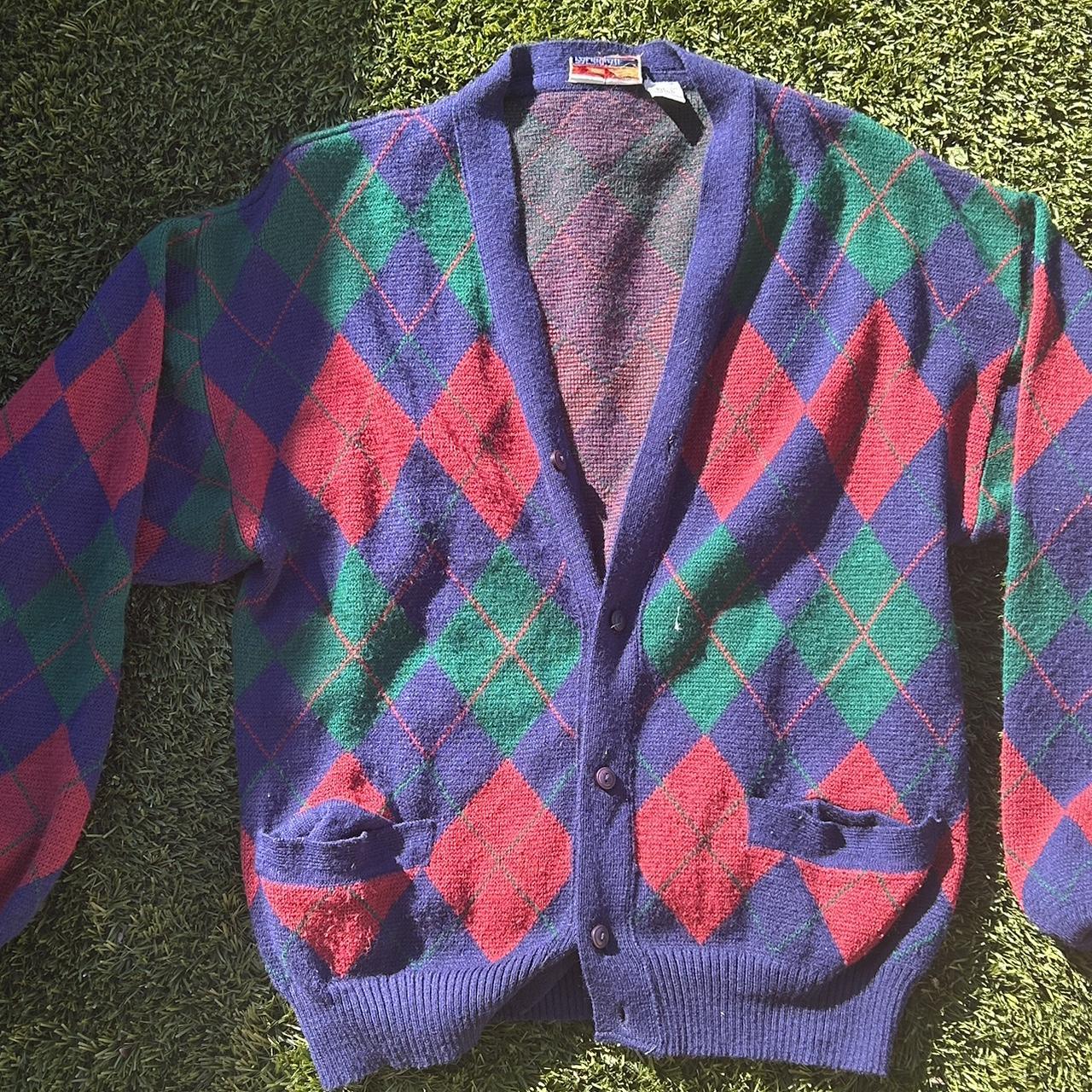 Vintage 70’s Acrylic Cardigan GENERAL INFO Size:... - Depop