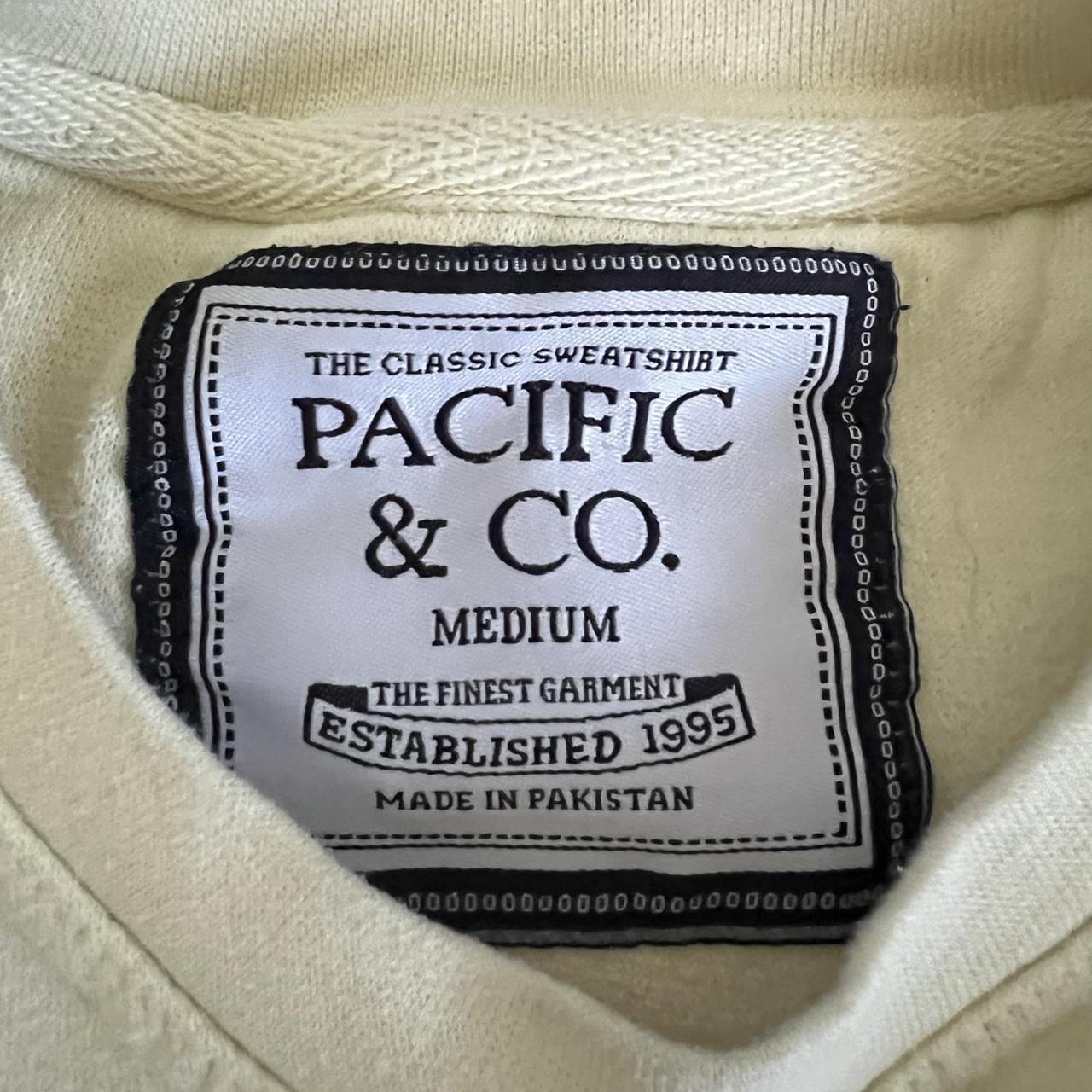 Pacific and Co. Women's Yellow and Navy Sweatshirt | Depop