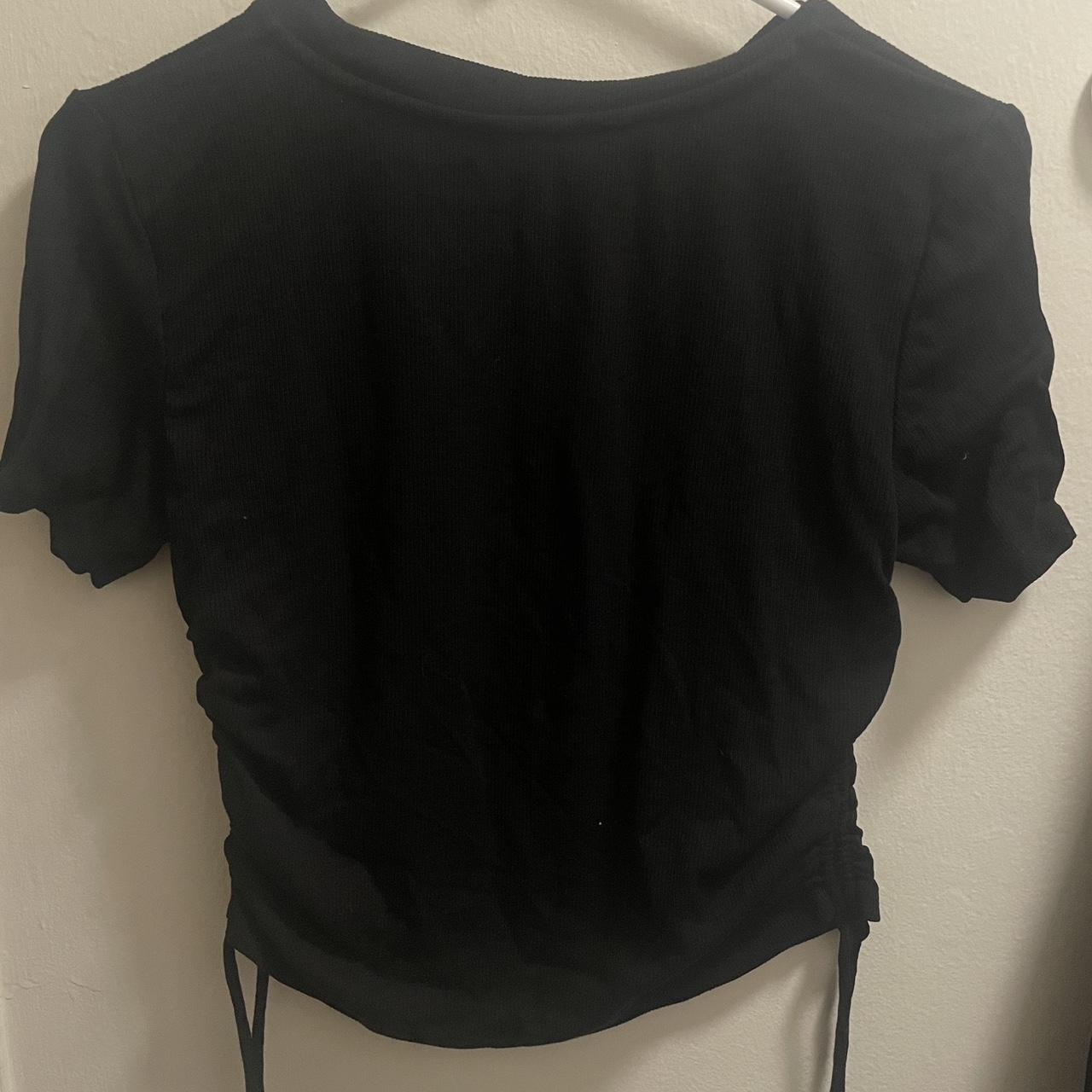 Zara black drawstring shirt - Depop