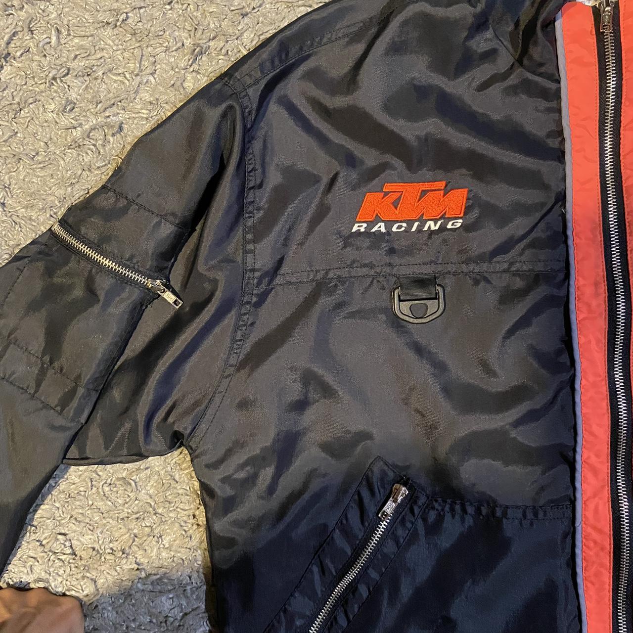 ORANGE and BLACK KTM Racing Windbreaker Jacket;... - Depop