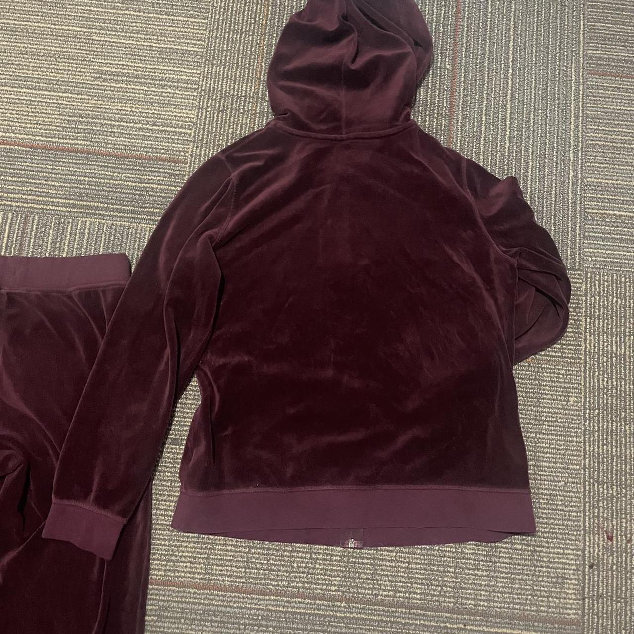 Purple velour tracksuit size medium Inseam on the... - Depop